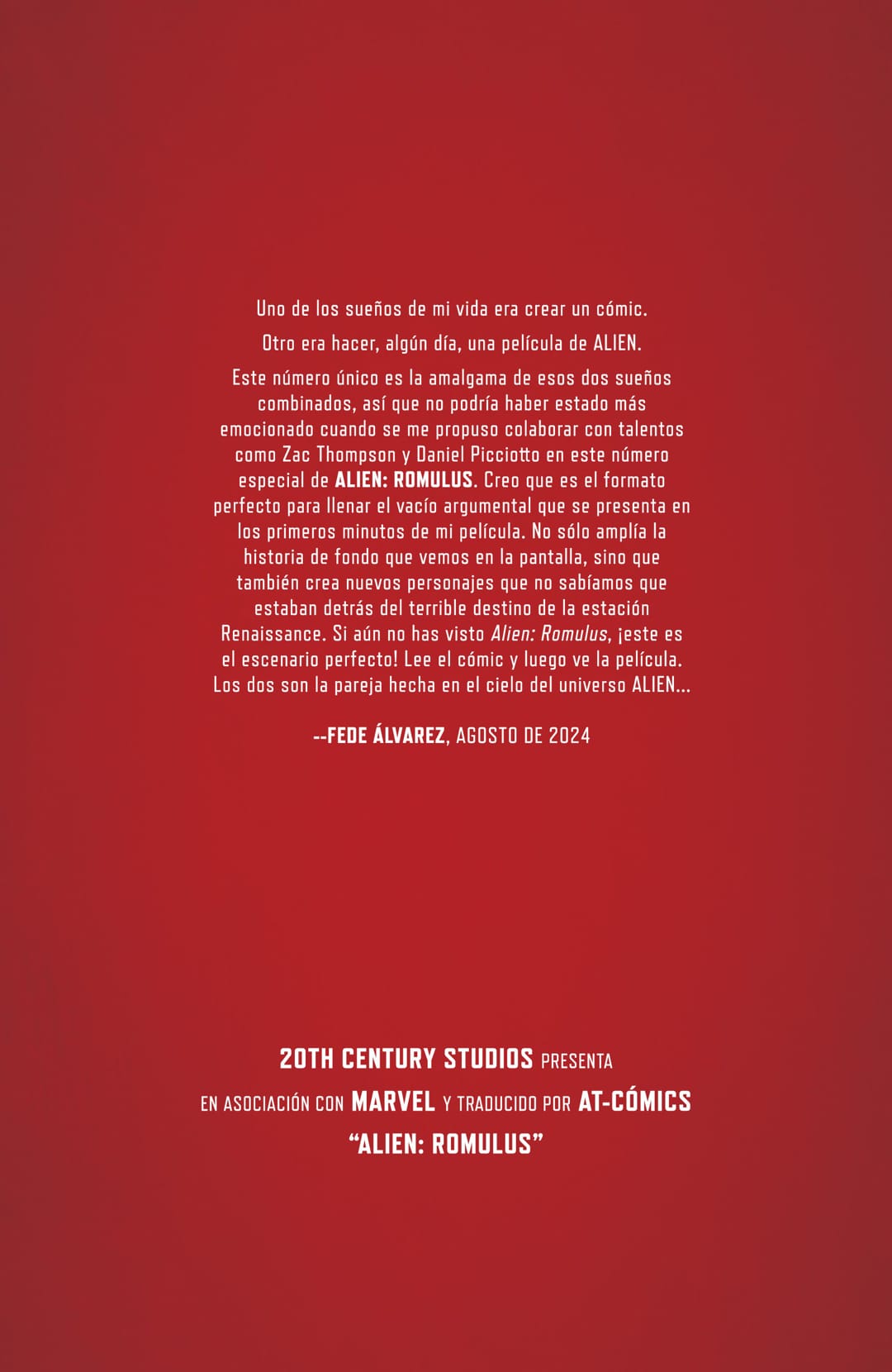 Alien: Romulus (2024) - Marmota Comics